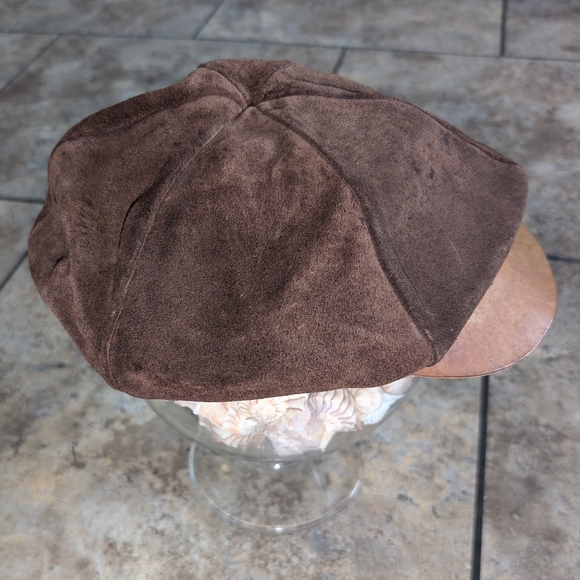 unknown | Accessories | Leather News Boy Cap Vintage 94s50s Size Large ...